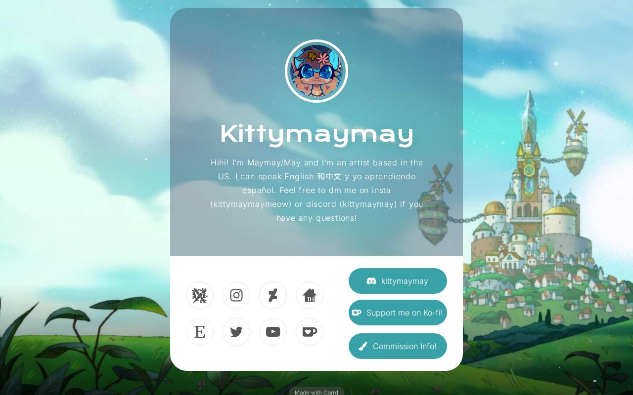 Kittymaymay’s Carrd